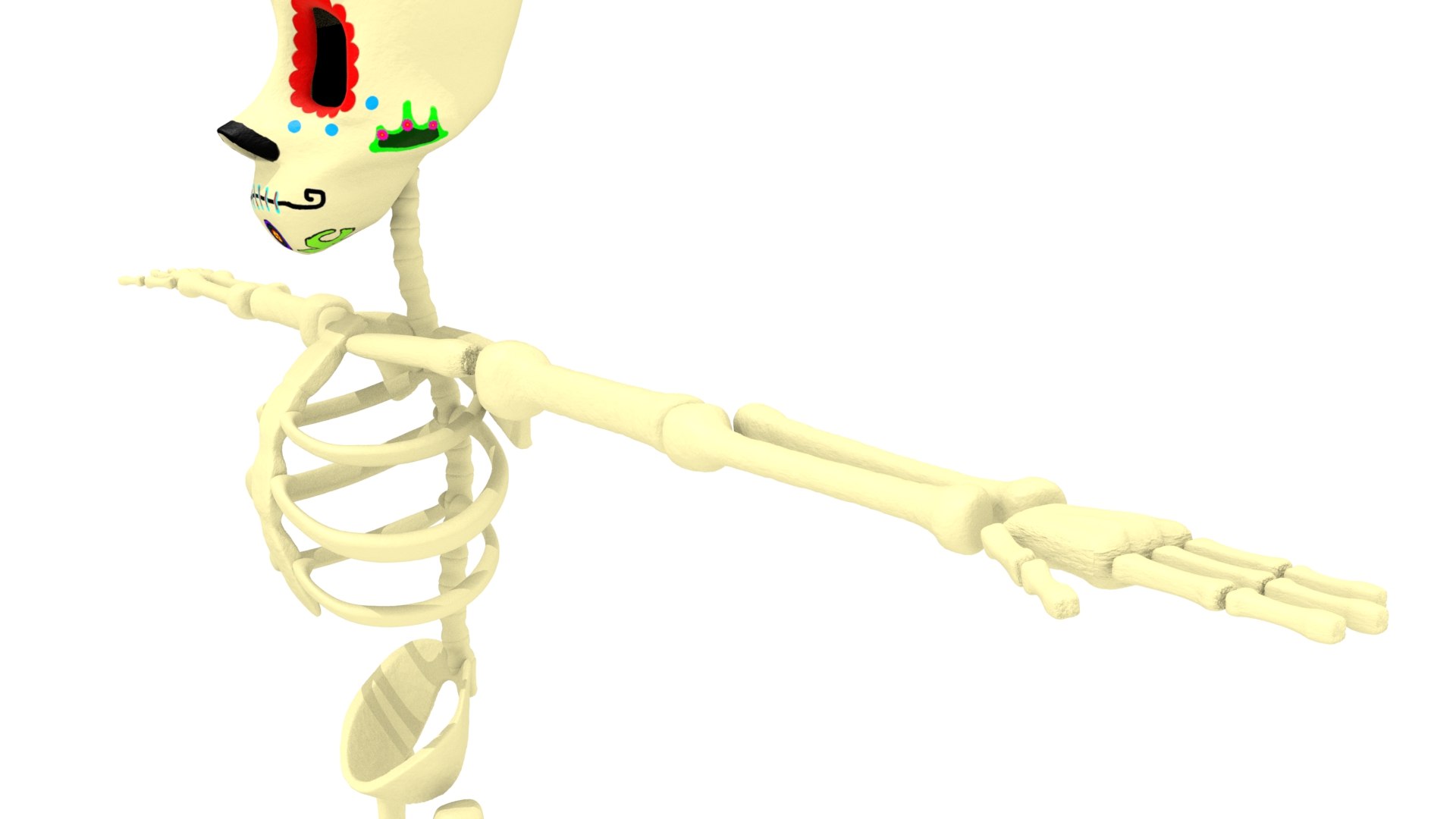 Bones Character Rigged For Maya 3D Model And Animation 3D Model 3D ...