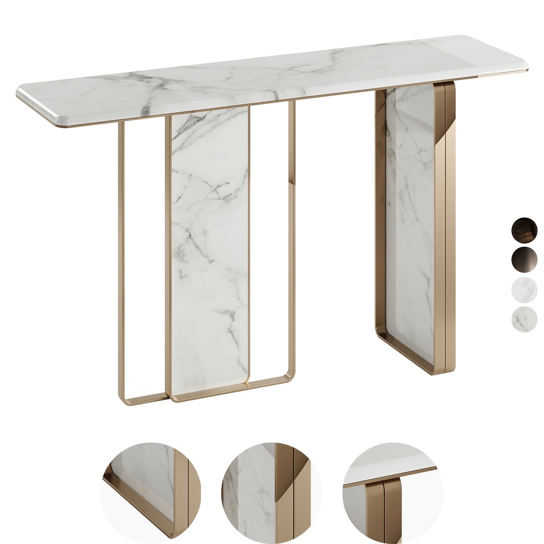 3D Private Label Gold Console - TurboSquid 1973011