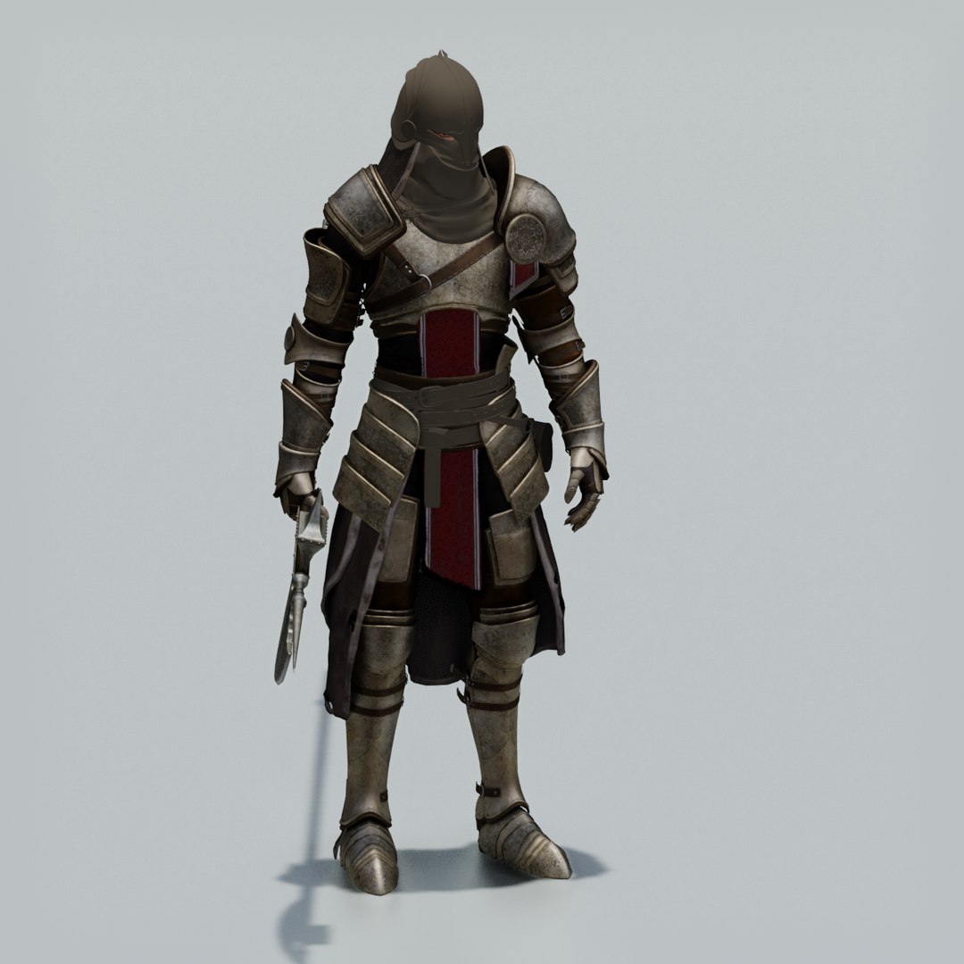 3D model Crusader Character Low poly Game Ready - TurboSquid 2030882