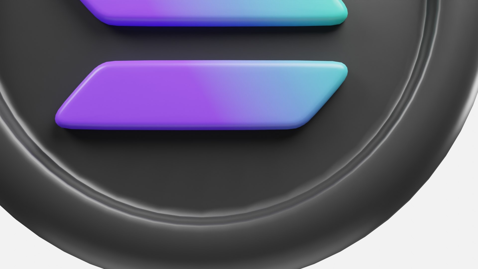 Solana Or SOL Black Coin With Cartoon Style 3D Model - TurboSquid 1978065