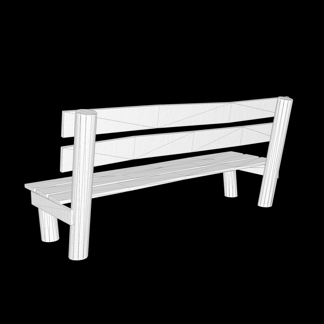 Free 3D Low-poly 3D Model Wooden Benchl Free Model - TurboSquid 1883325
