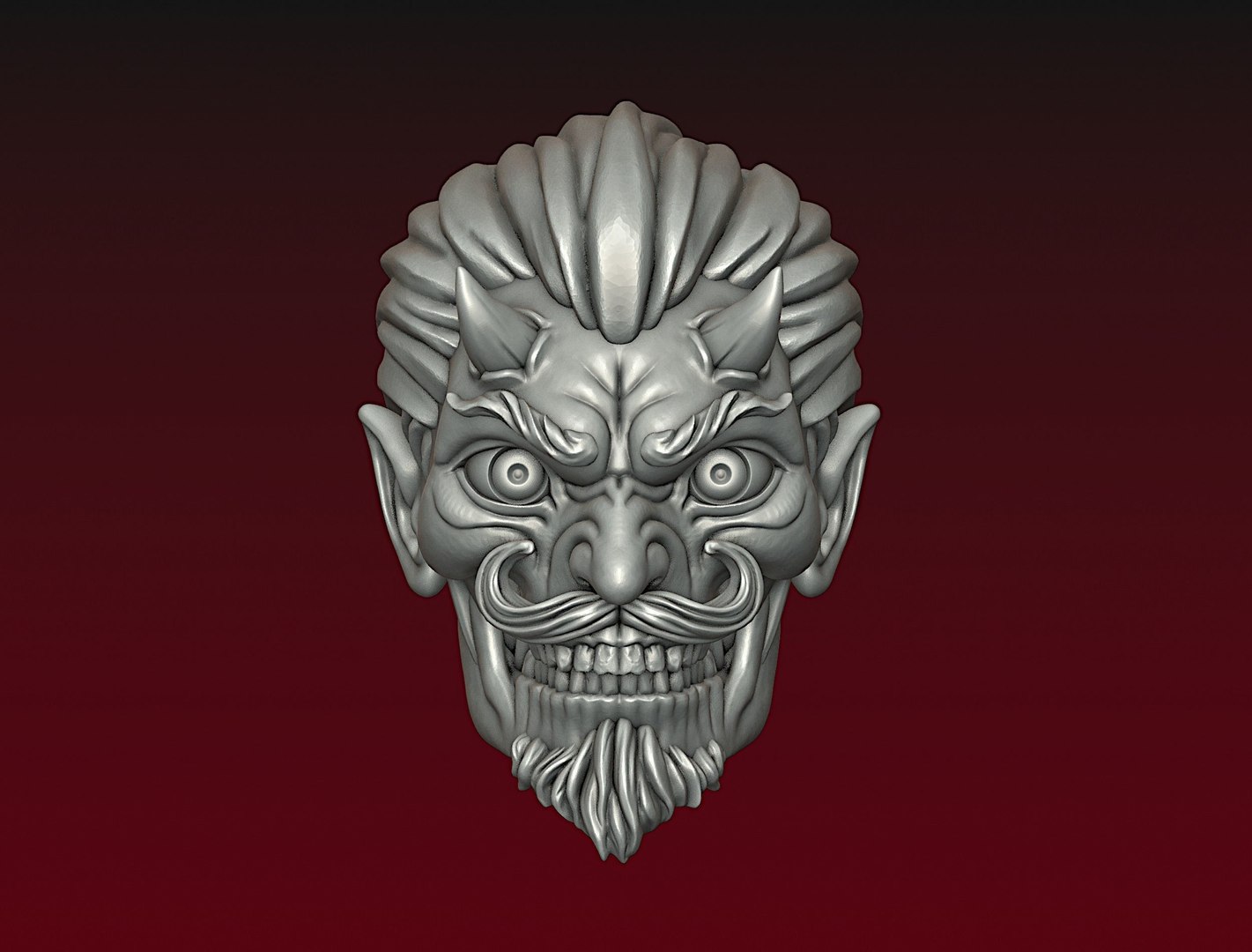 Devil Head Demon Head 3D Print 3D Model - TurboSquid 1873645