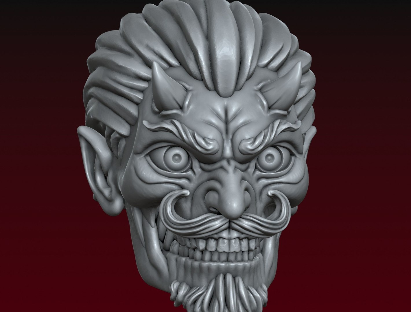 Devil Head Demon Head 3D Print 3D Model - TurboSquid 1873645