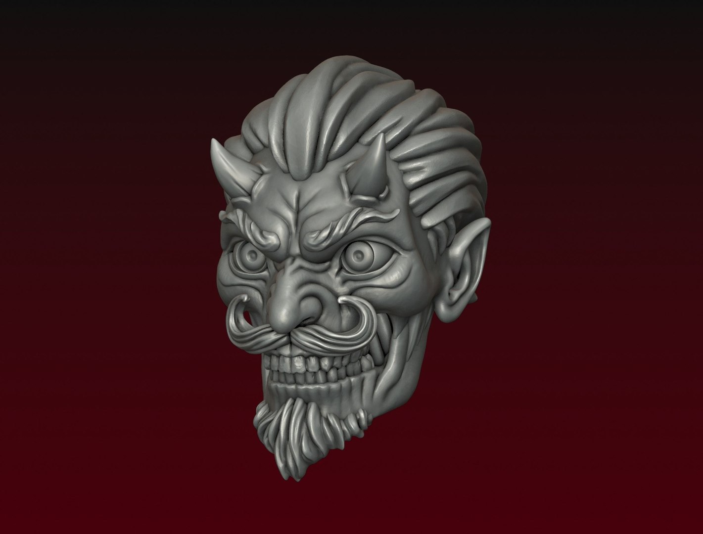 Devil Head Demon Head 3D Print 3D Model - TurboSquid 1873645