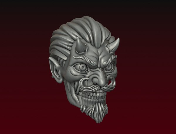 Devil head Demon head 3D print 3D model - TurboSquid 1873645