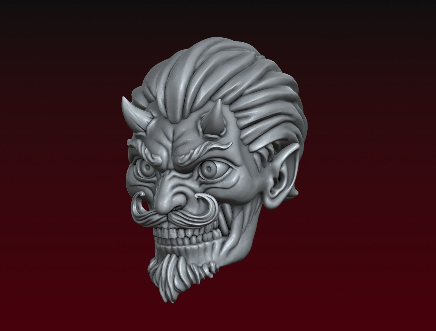 Devil Head Demon Head 3D Print 3D Model - TurboSquid 1873645