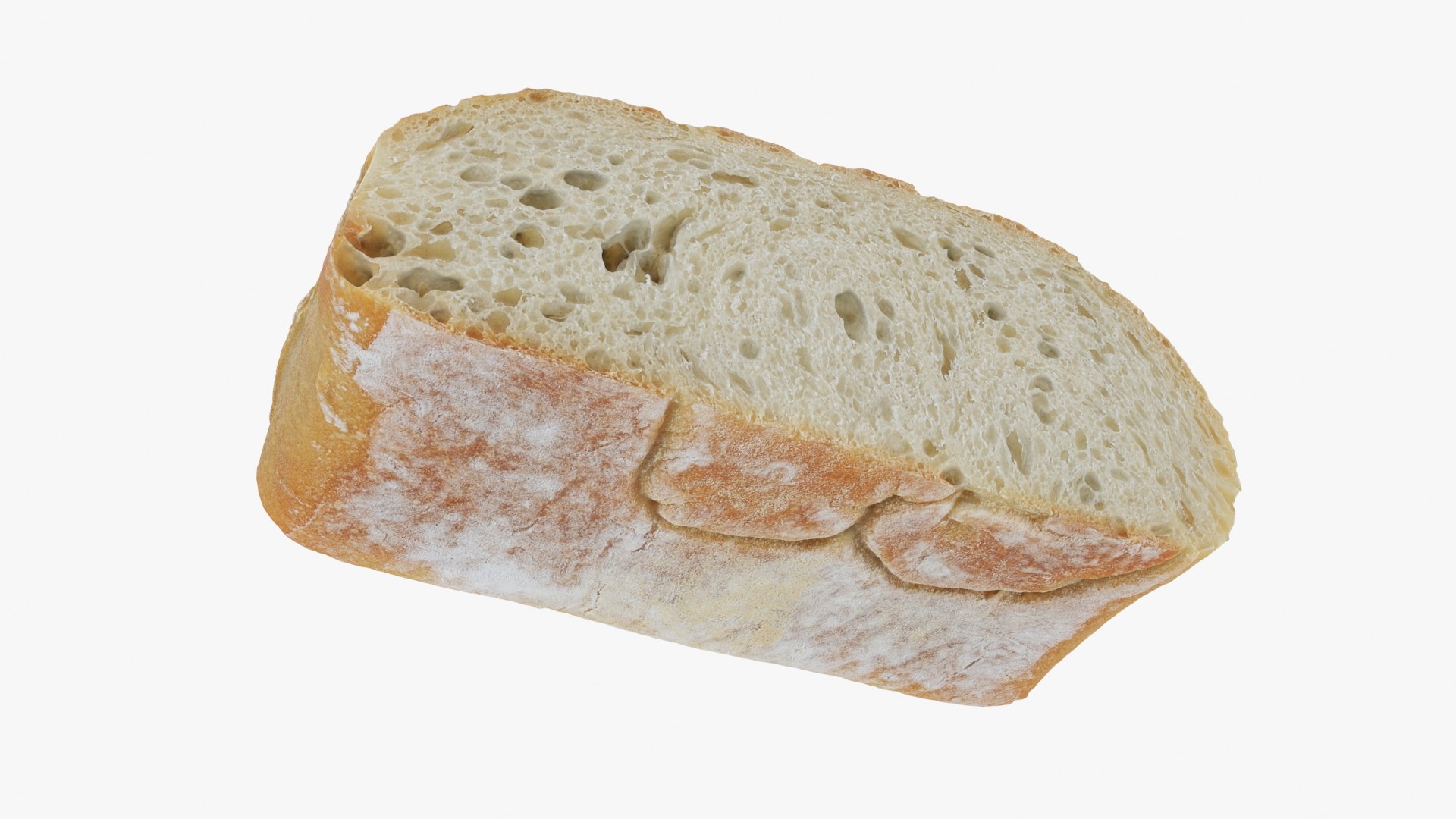 Bread Square Half 3D Model - TurboSquid 2314633
