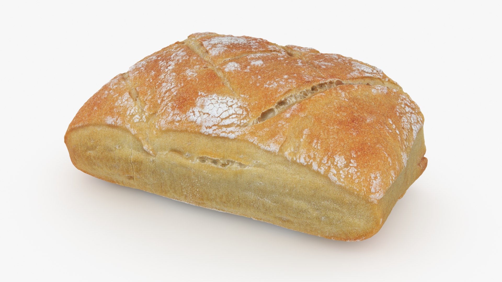 Bread Square Half 3D Model - TurboSquid 2314633