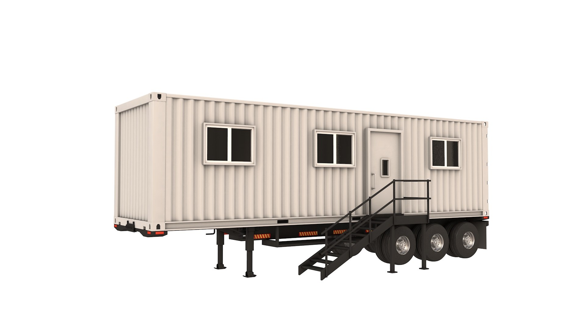 Detailed Portable Building Trailer Model - TurboSquid 2338043