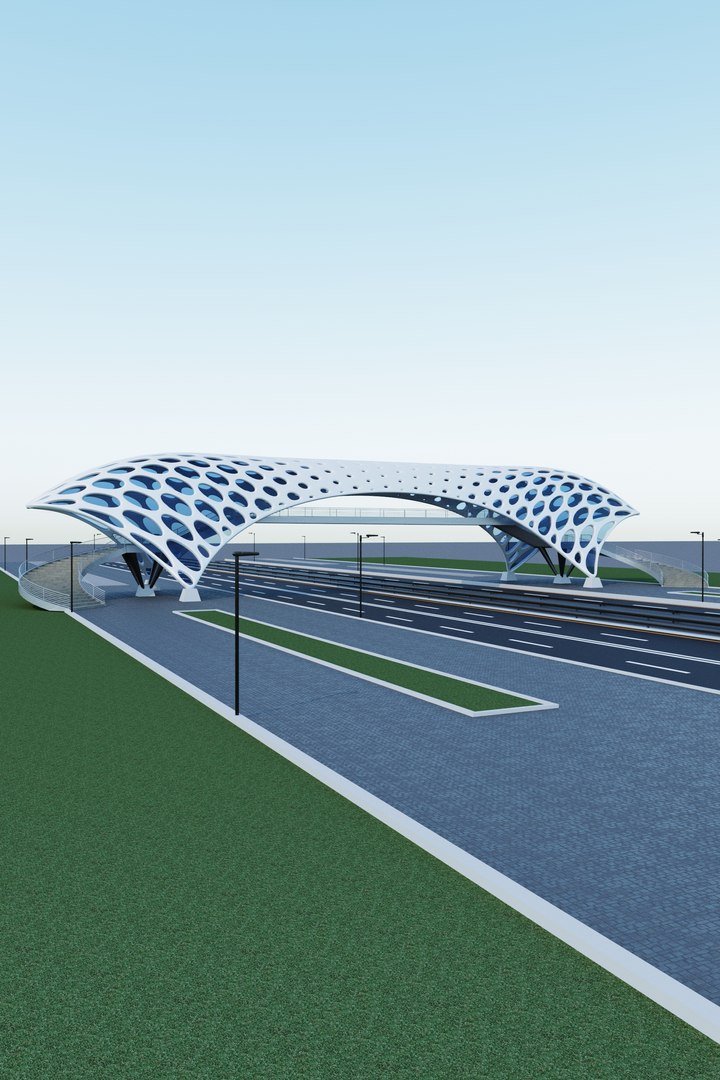 Pedestrian Overpass 3D Model - TurboSquid 1428217