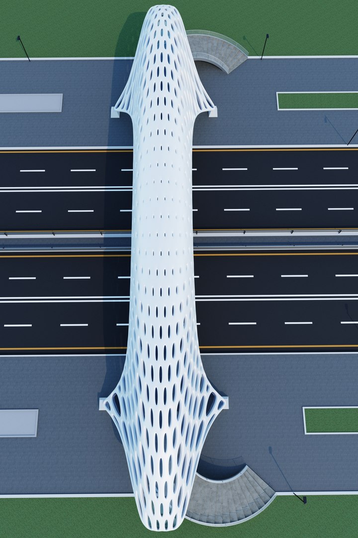 Pedestrian Overpass 3D Model - TurboSquid 1428217