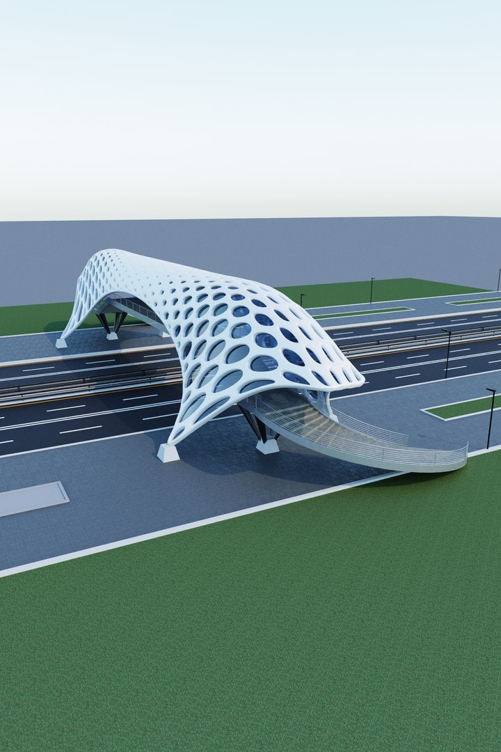 Pedestrian Overpass 3D Model - TurboSquid 1428217