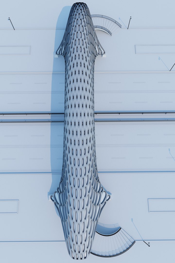 Pedestrian Overpass 3D Model - TurboSquid 1428217