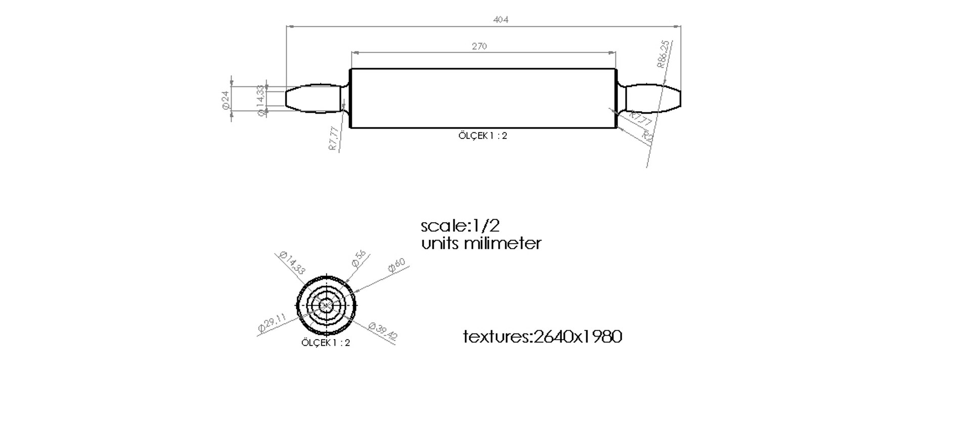 3D Rolling Pin - TurboSquid 1506066