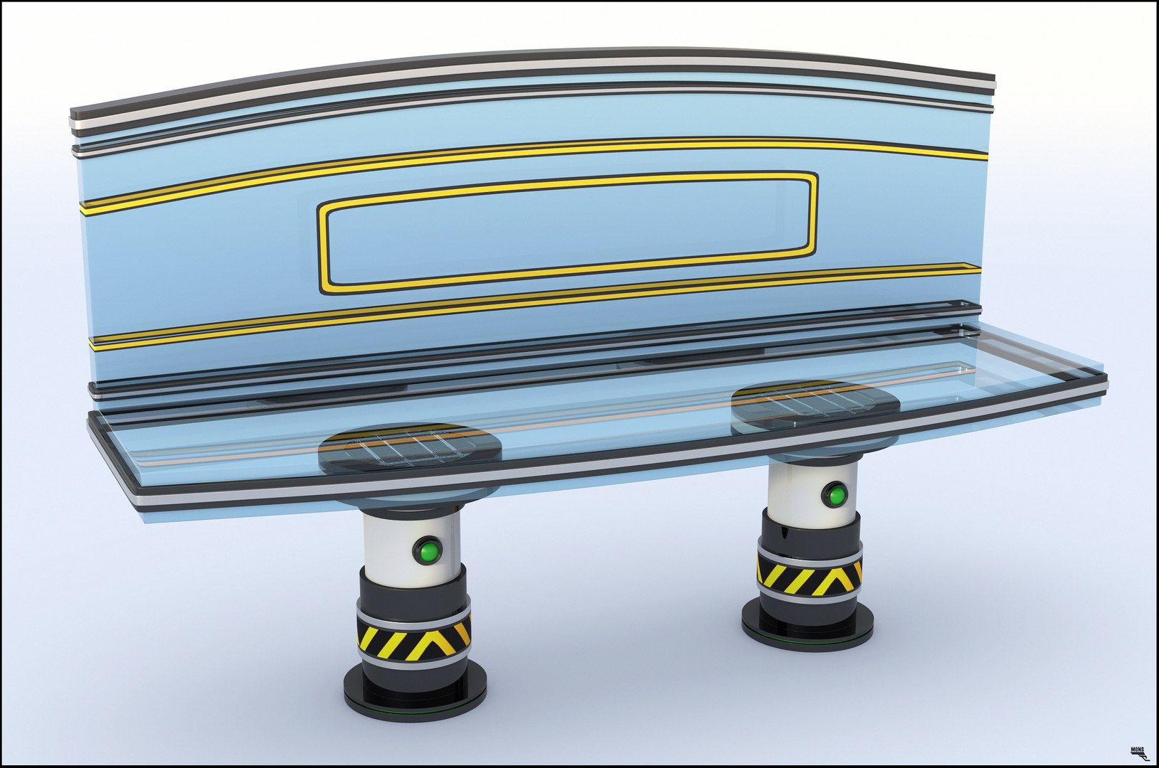 3D Bench Sci-fi Model - TurboSquid 1219558