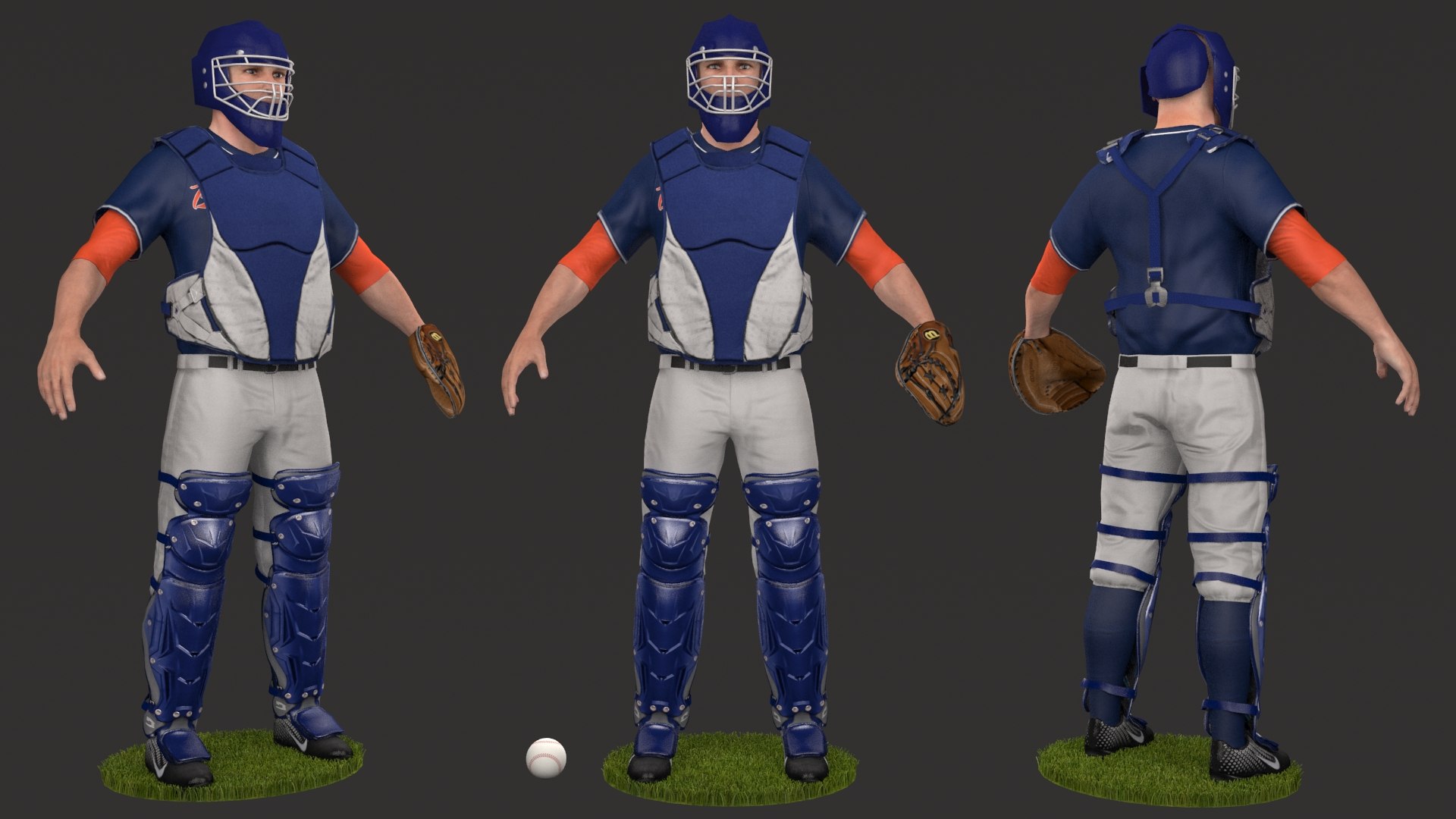3D Baseball Catchers Model - TurboSquid 1807520