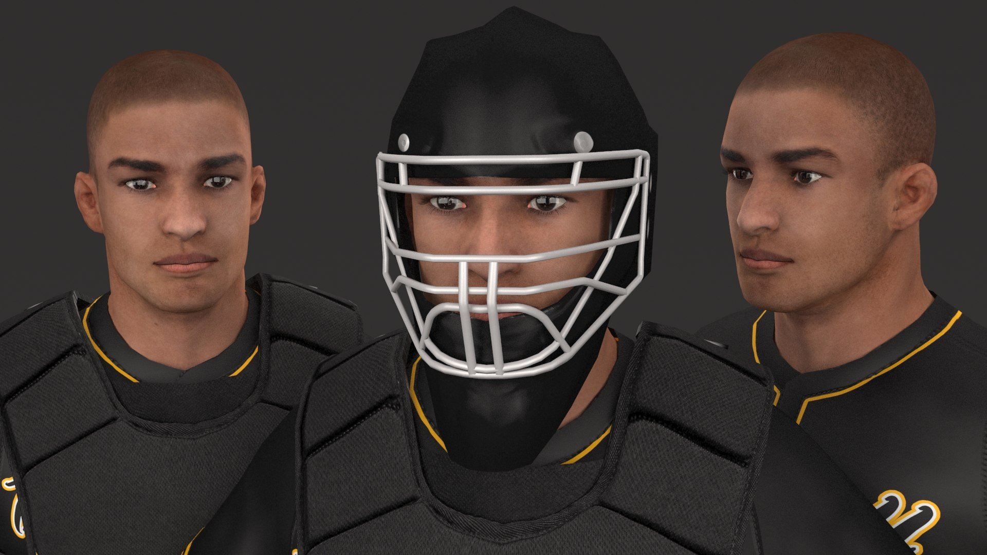 3D Baseball Catchers Model - TurboSquid 1807520