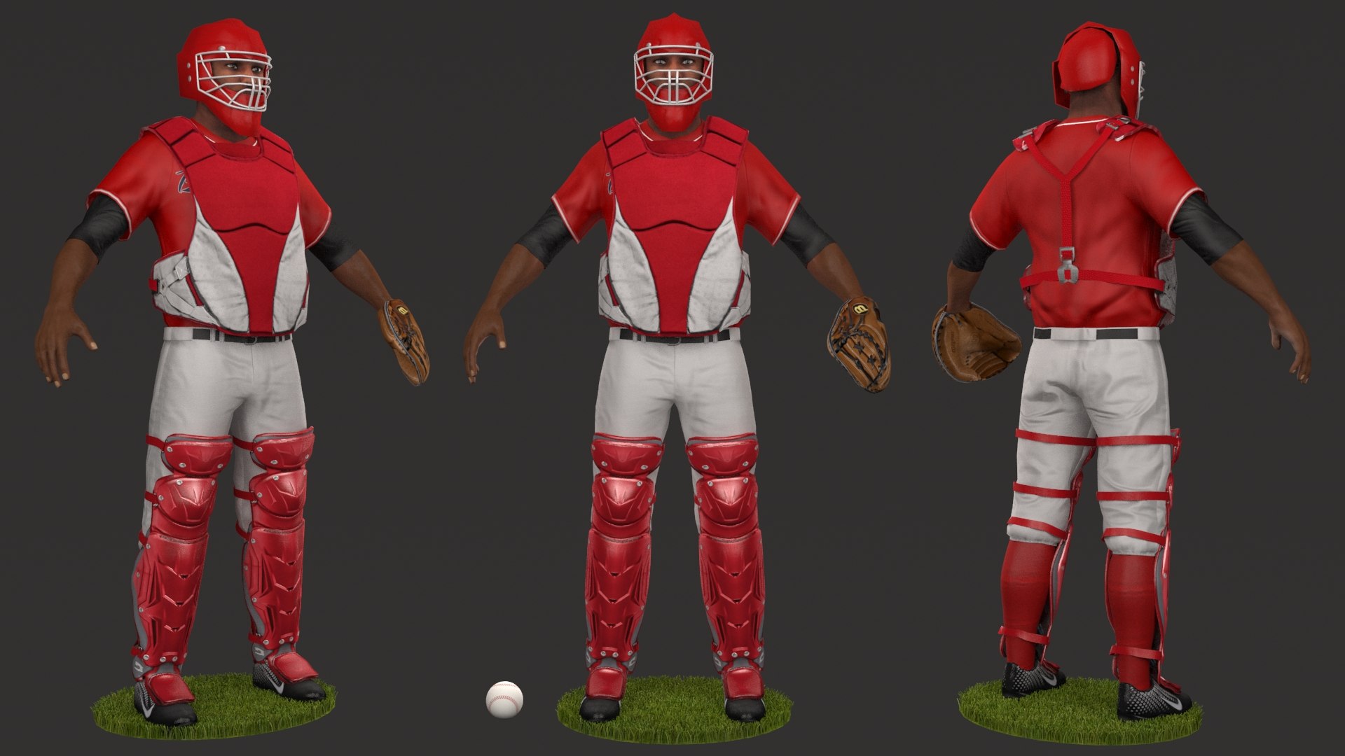 3D Baseball Catchers Model - TurboSquid 1807520