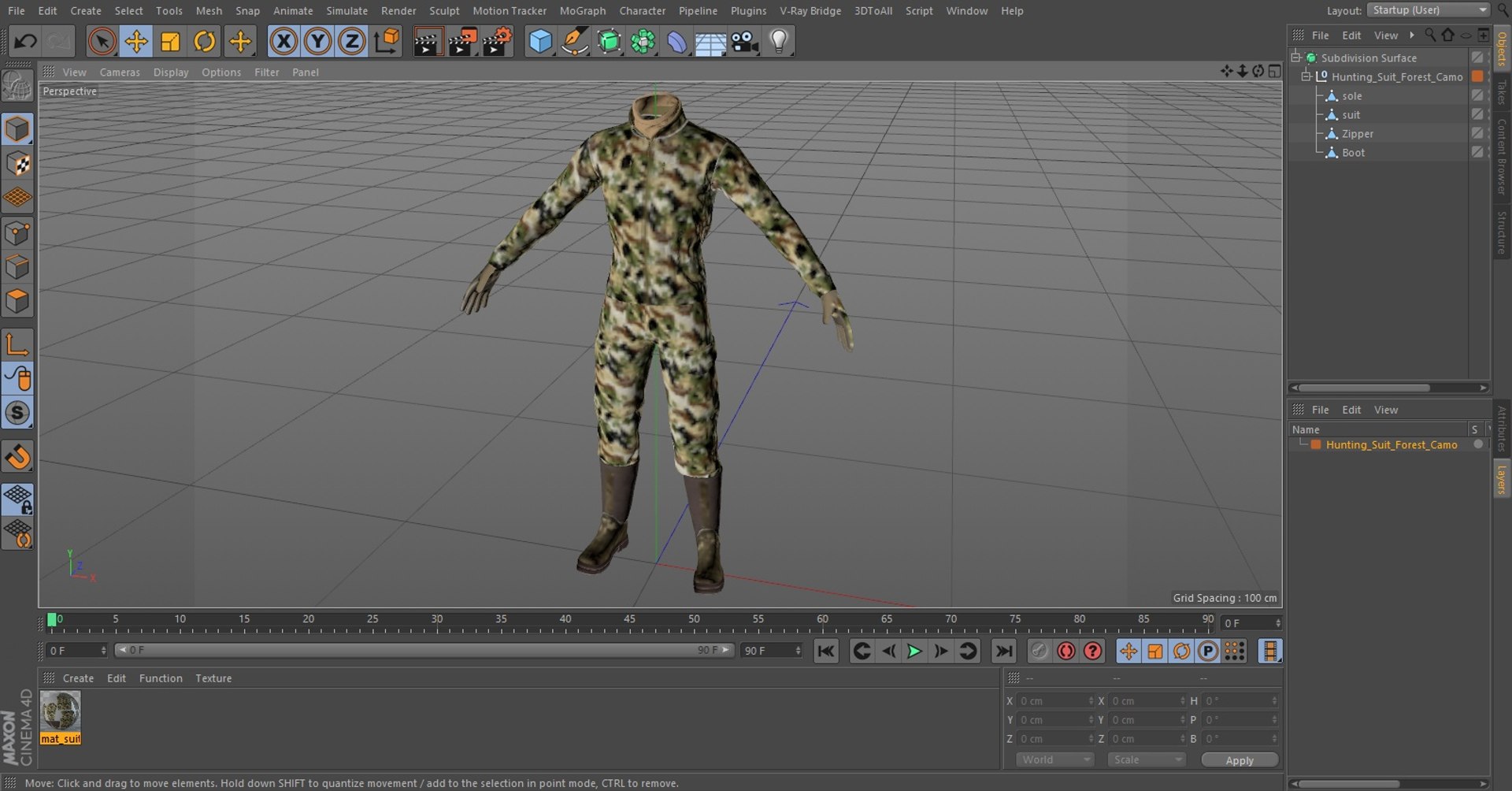 3D Hunting Suit Forest Camo model - TurboSquid 1958280
