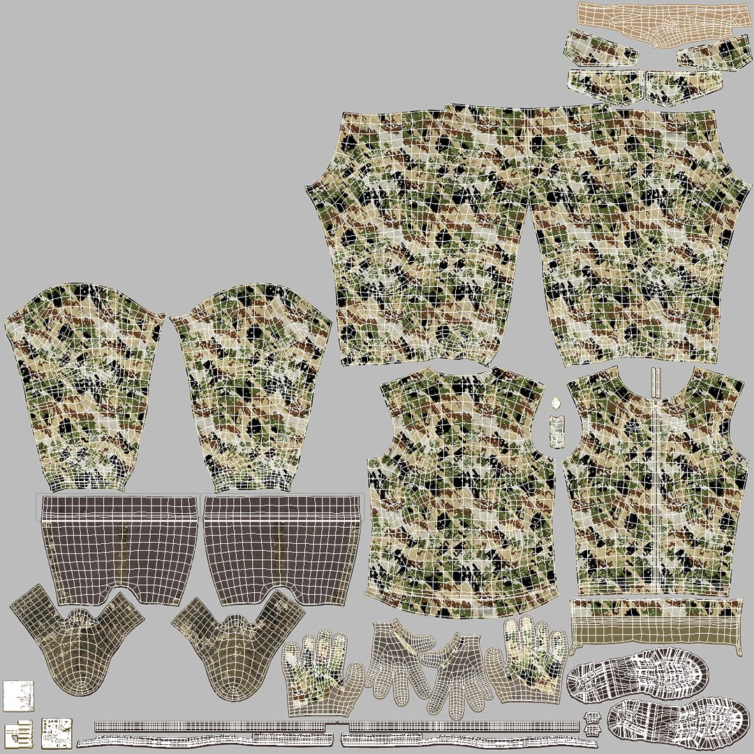 3D Hunting Suit Forest Camo Model - TurboSquid 1958280