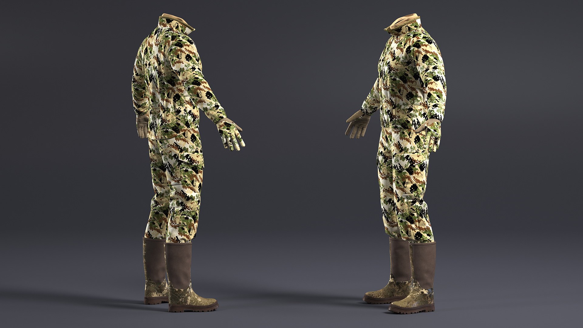 3D Hunting Suit Forest Camo Model - TurboSquid 1958280