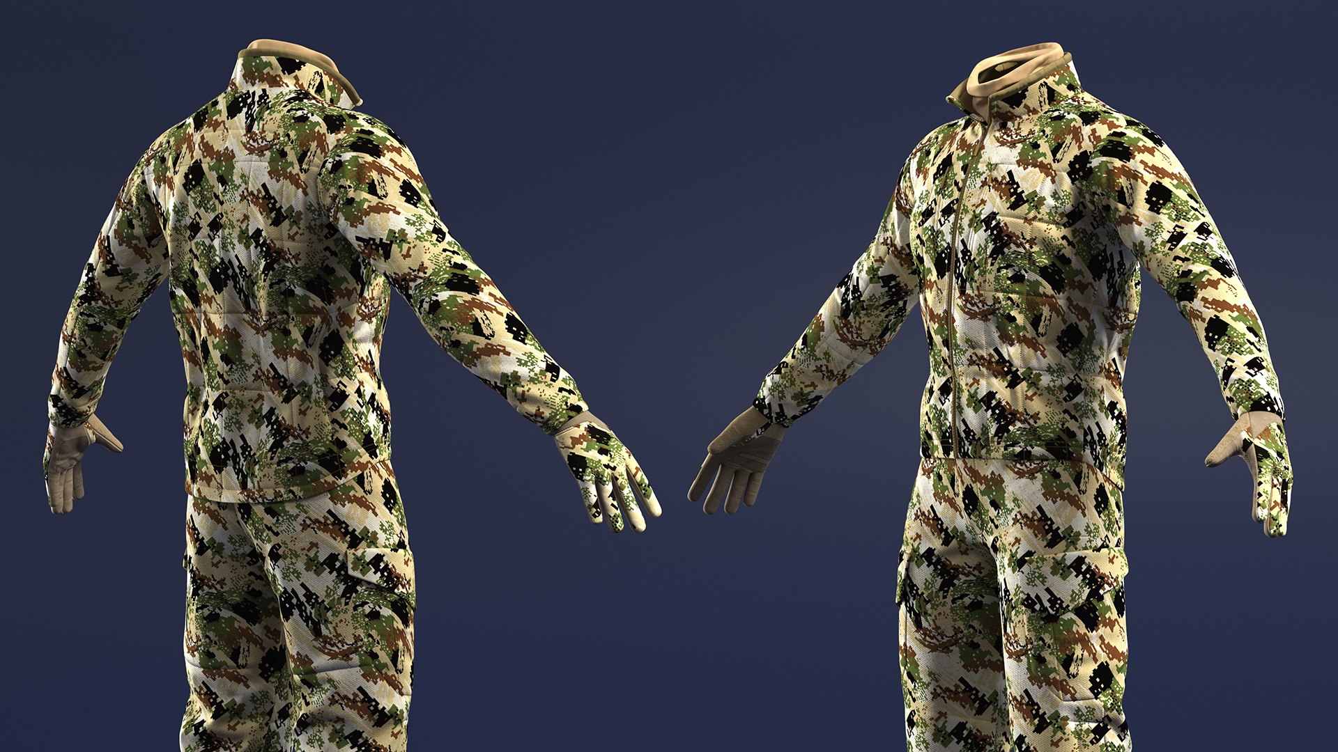 3D Hunting Suit Forest Camo Model - TurboSquid 1958280