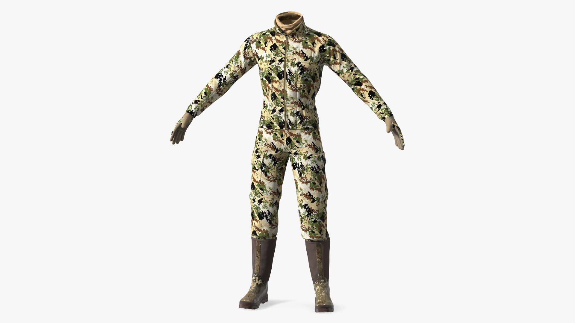 3D Hunting Suit Forest Camo model - TurboSquid 1958280