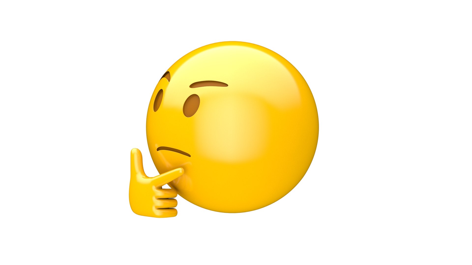 3D Apple Thinking Face Model - TurboSquid 1734715