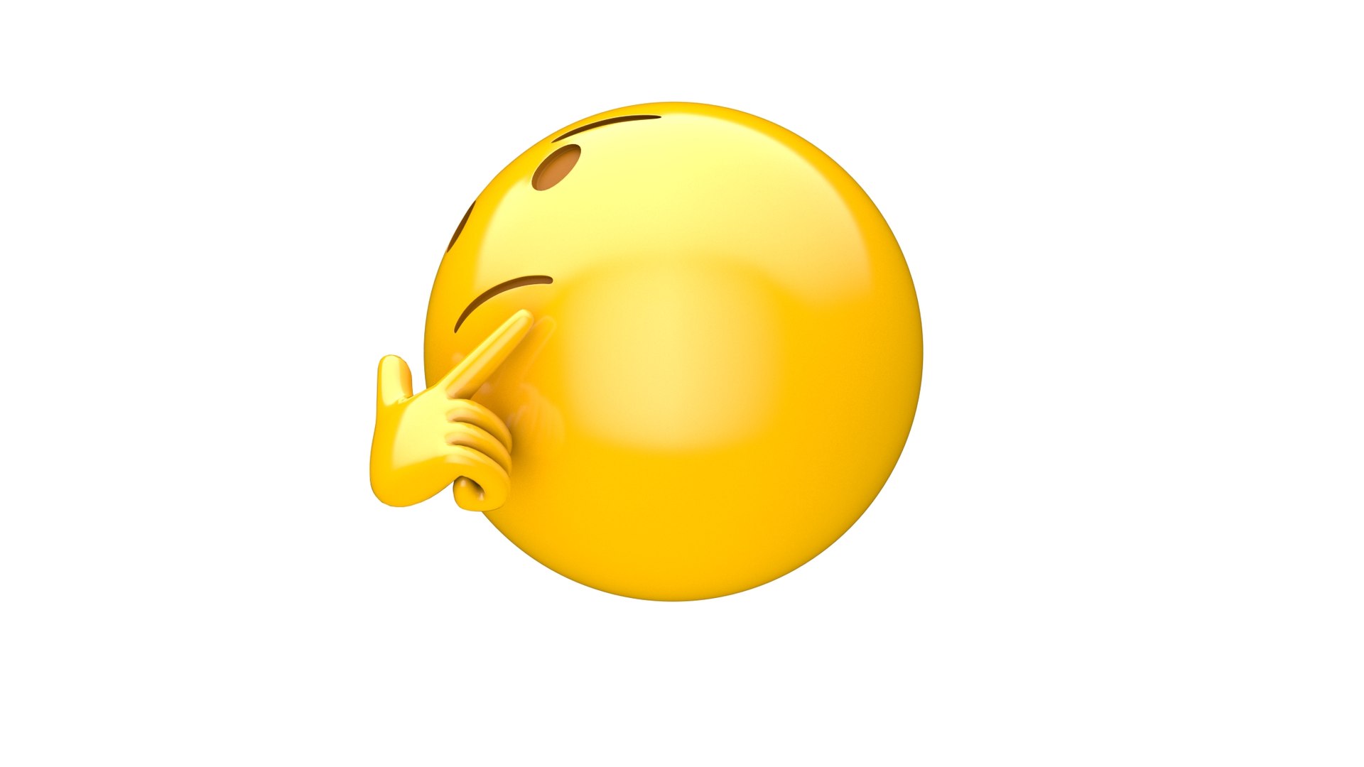 3D Apple Thinking Face Model - TurboSquid 1734715