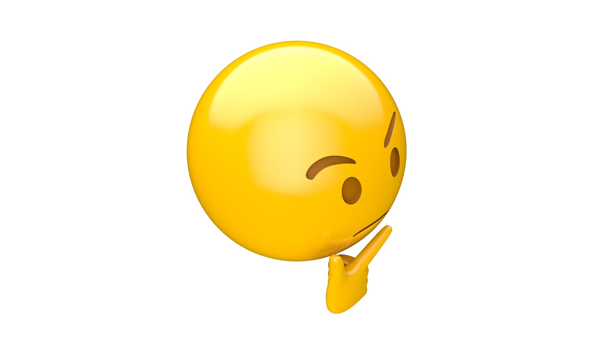 3D Apple Thinking Face Model - TurboSquid 1734715