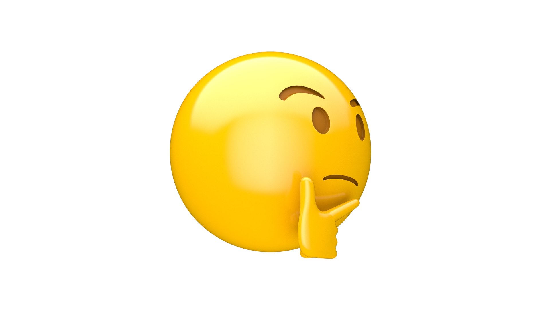 3D Apple Thinking Face Model - TurboSquid 1734715