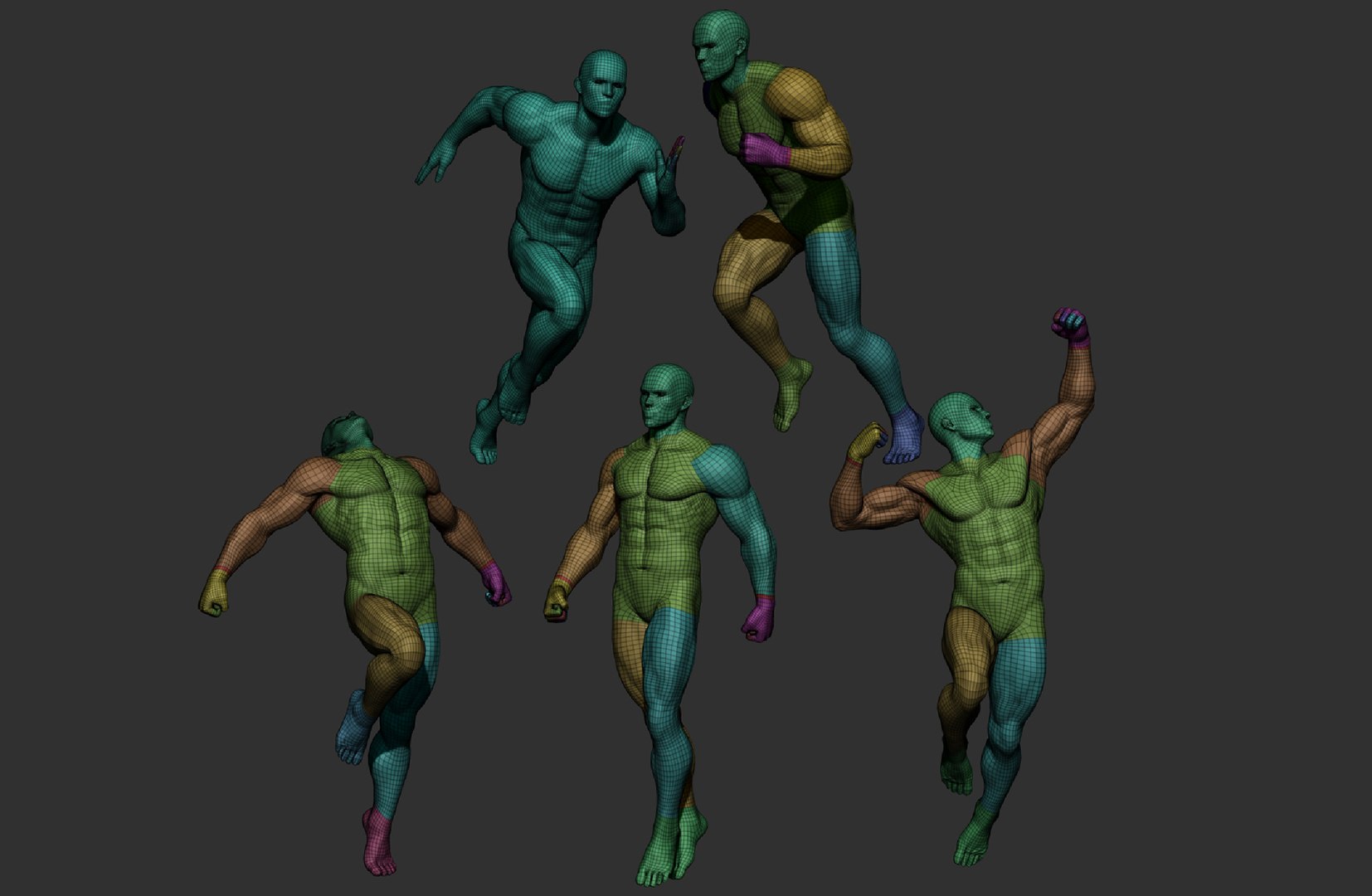Male Full Body Poses 3D Model - TurboSquid 1813805