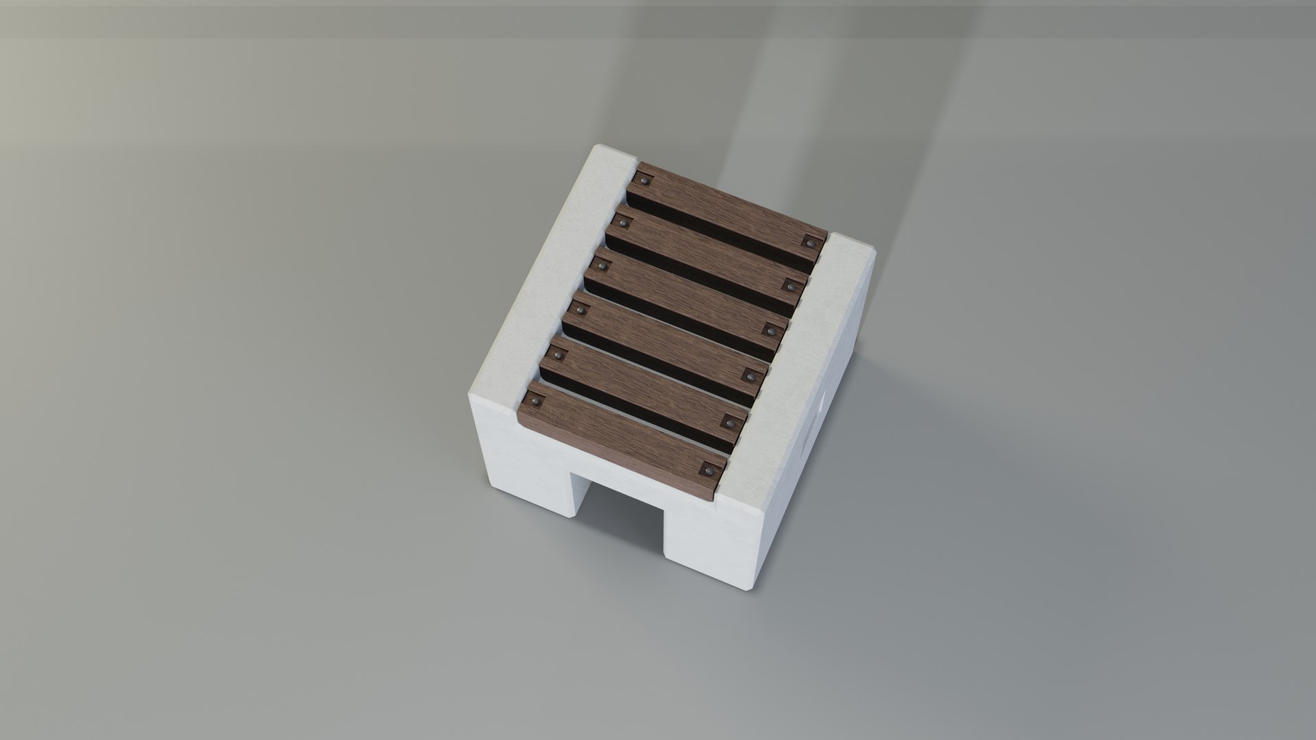 3D Concrete Bench - Type 3A Short - TurboSquid 1839793