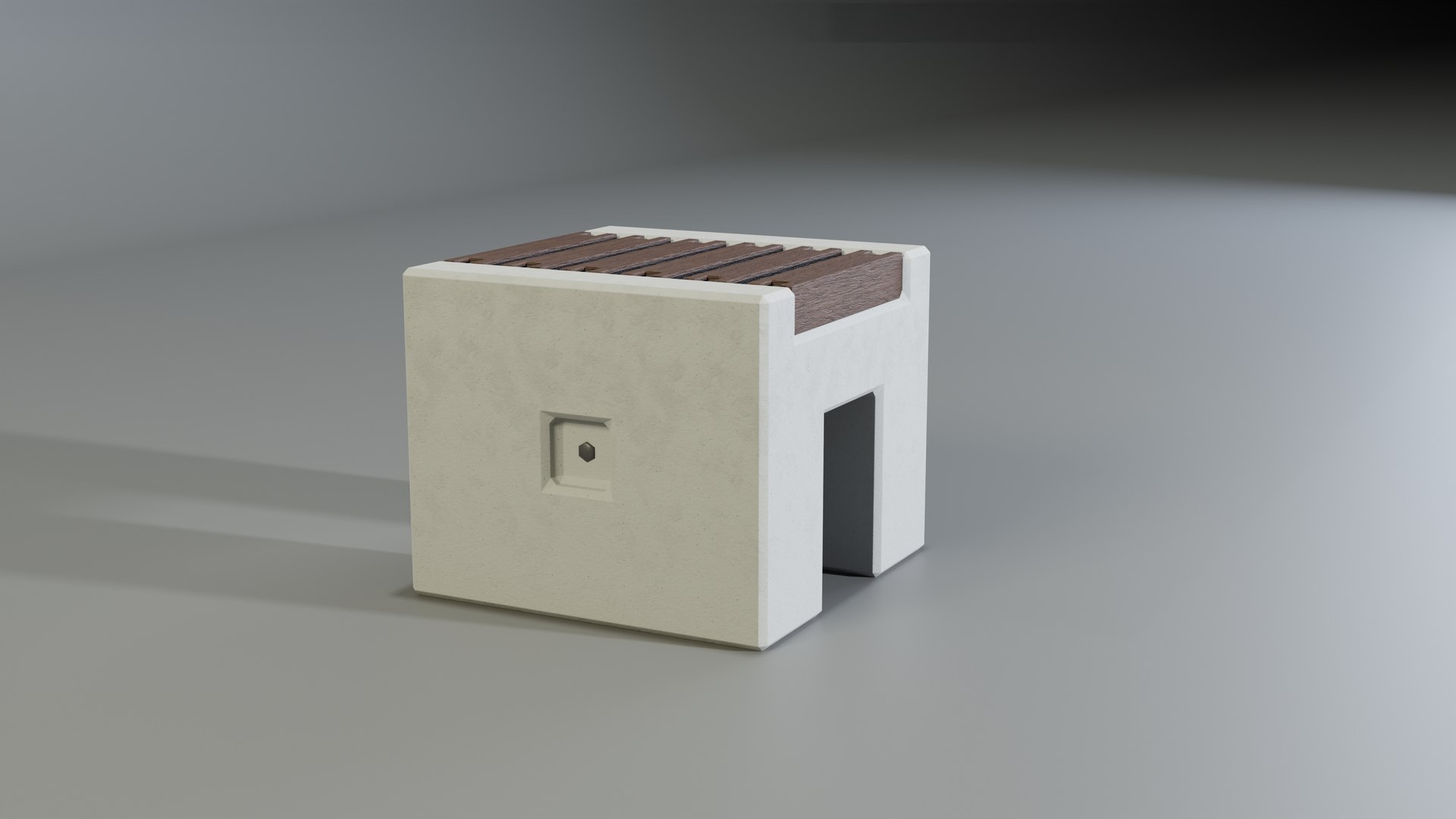 3D Concrete Bench - Type 3A Short - TurboSquid 1839793