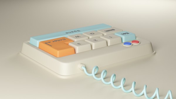 3D Cartoon Keyboard - TurboSquid 2028115