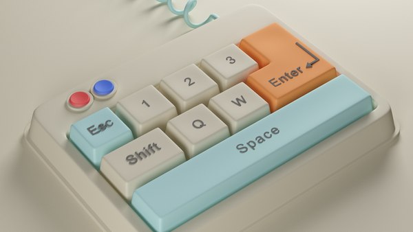3D Cartoon Keyboard - TurboSquid 2028115