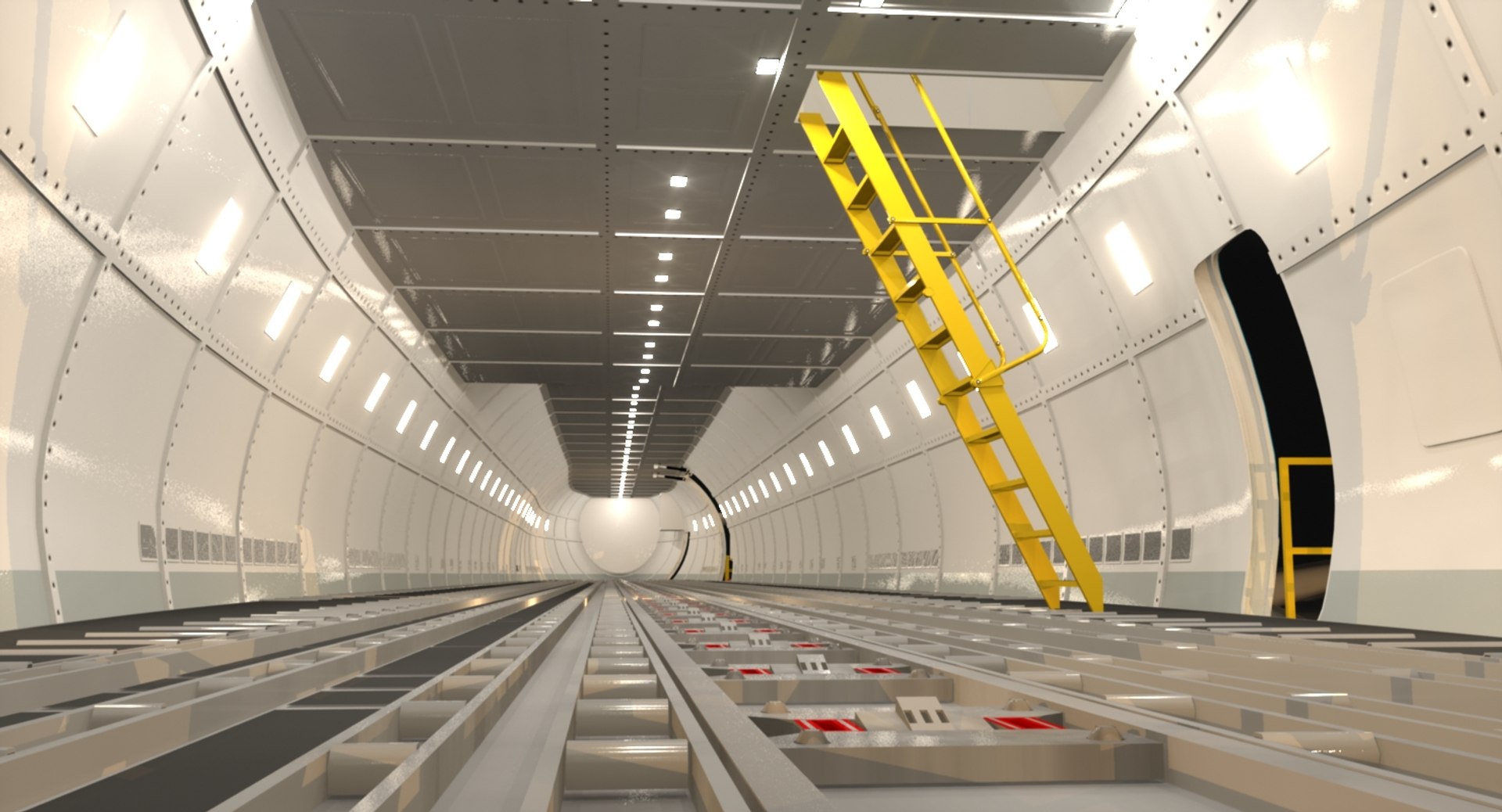 3d Scene Loading Operation Boeing 747-400