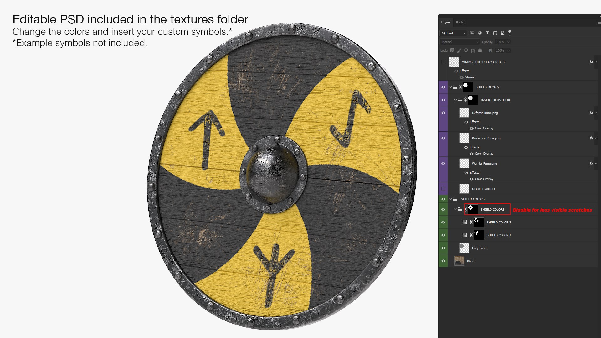 3D Viking Shield V1 Design 4 Model - TurboSquid 2284721