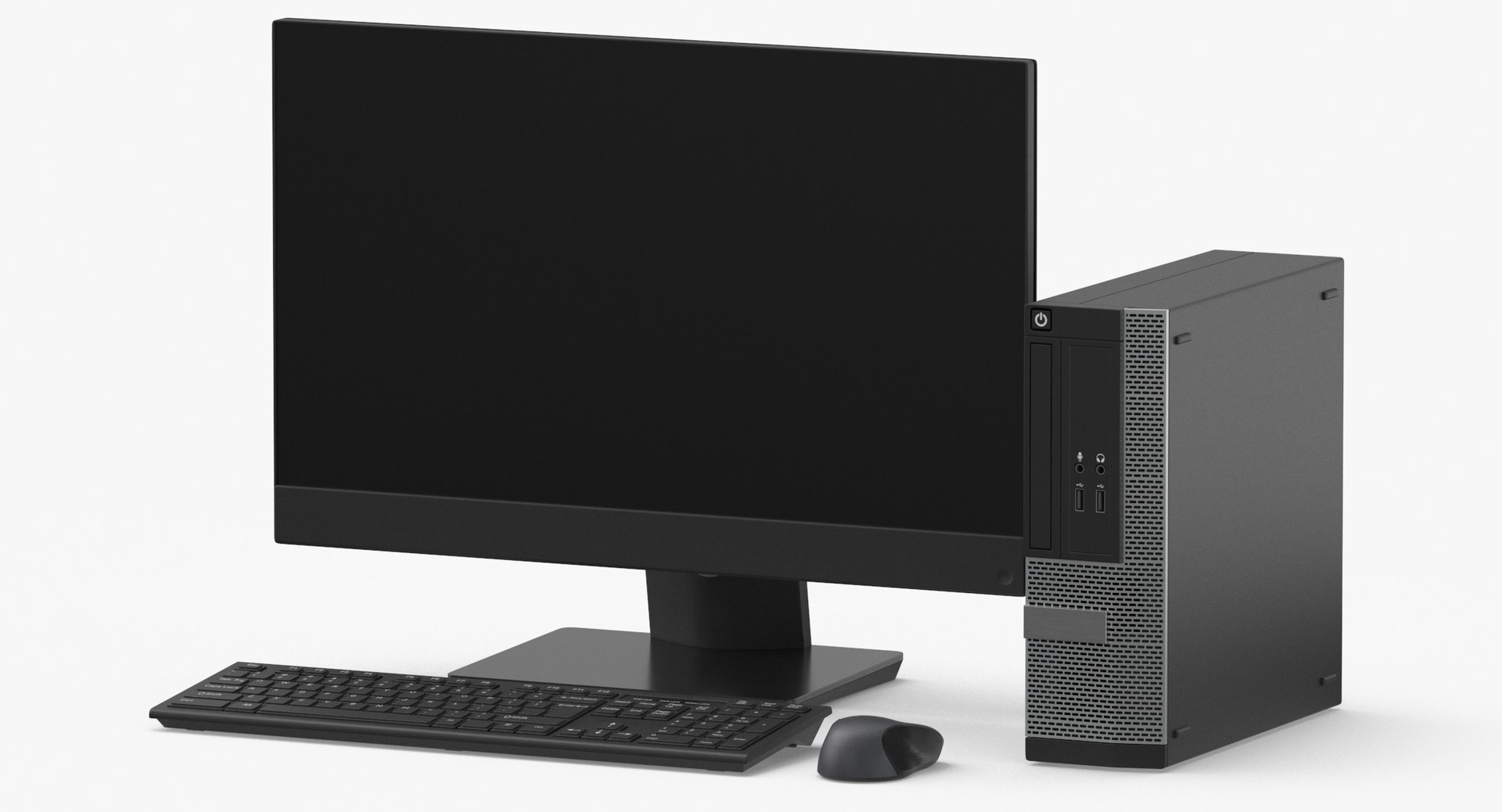 3D Computer Desktop Type 02 Device And Box Clean And Generic Label ...