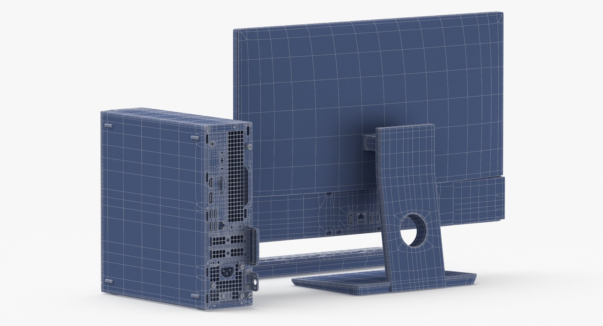 3D Computer Desktop Type 02 Device and Box Clean and Generic Label ...