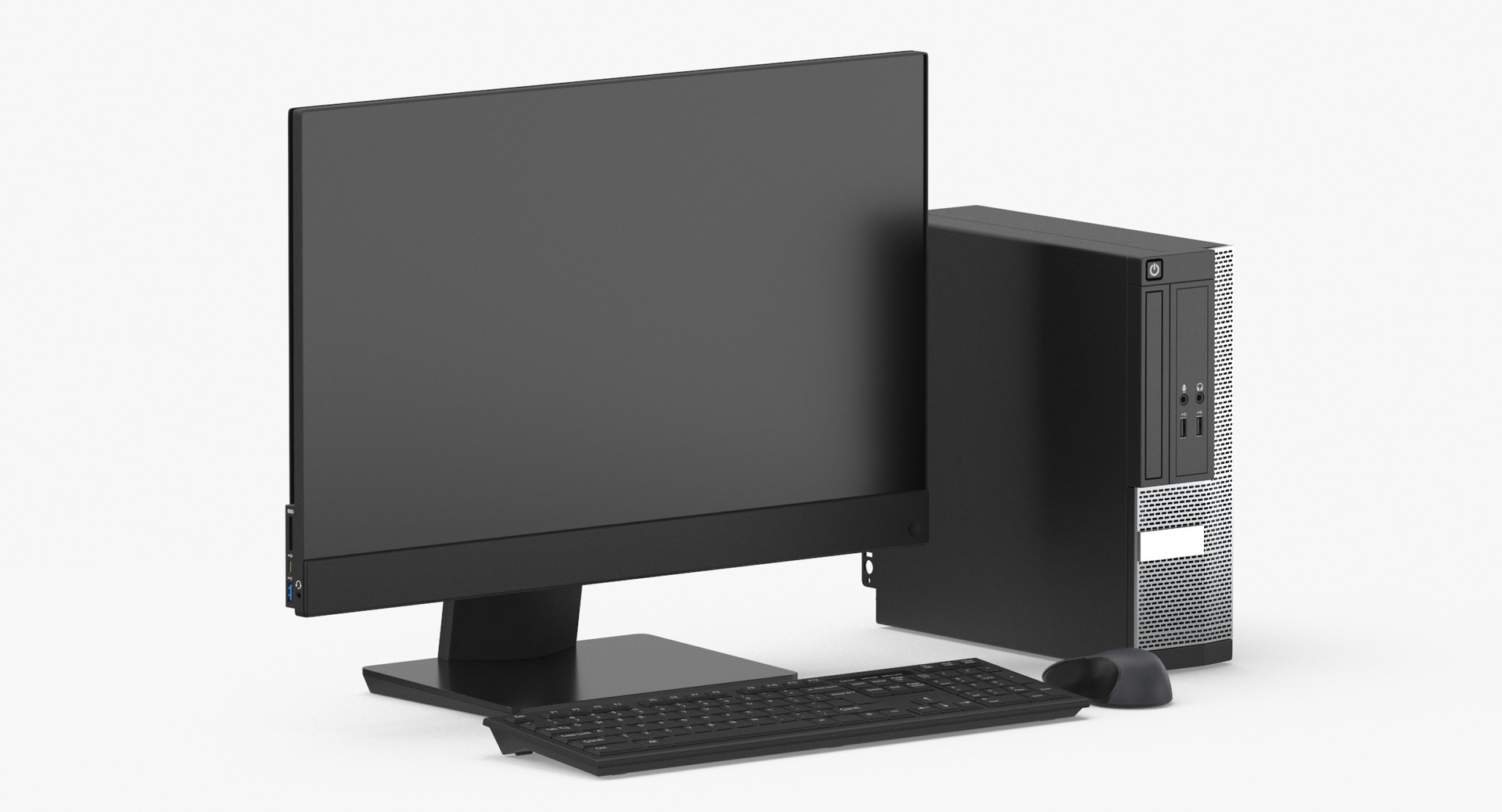 3D Computer Desktop Type 02 Device And Box Clean And Generic Label ...