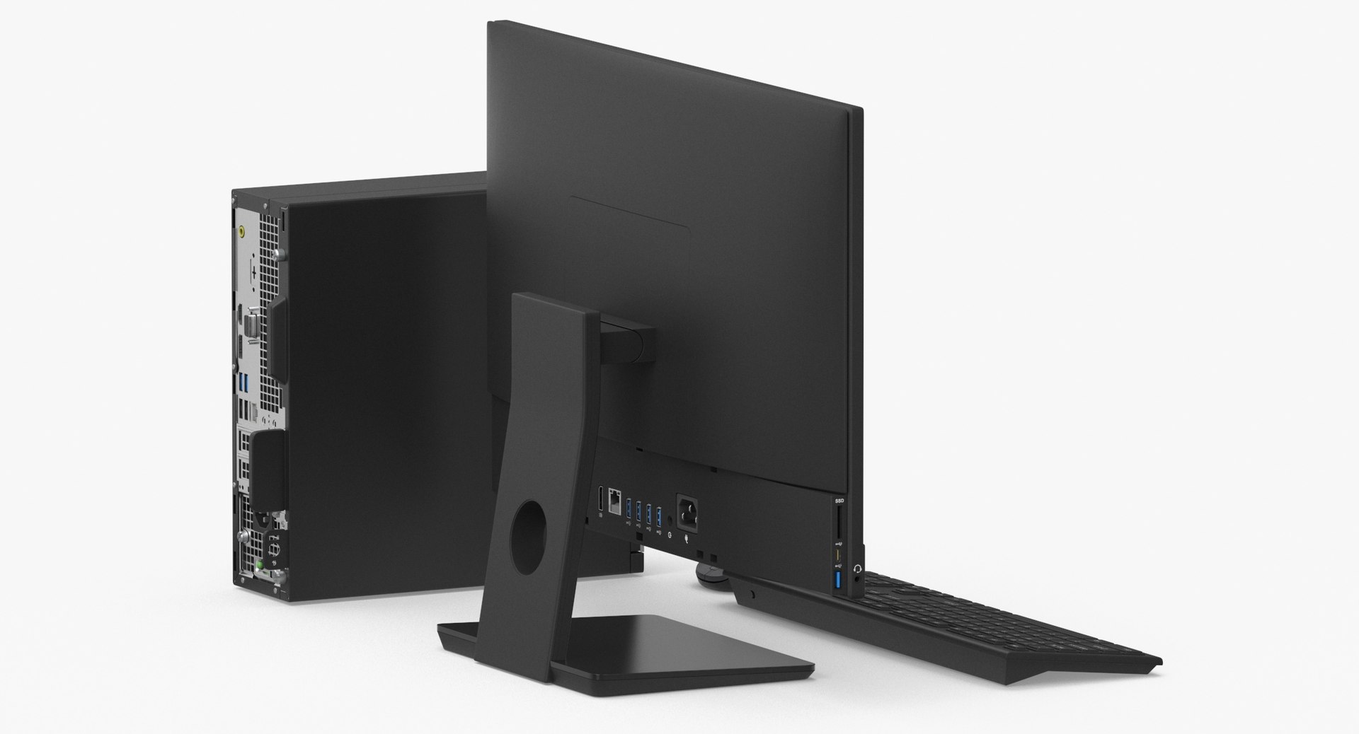 3D Computer Desktop Type 02 Device And Box Clean And Generic Label ...