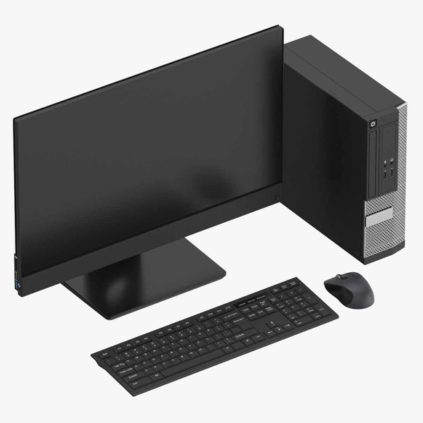 Computer-Desktop-Typ 02-Gerät und Box, sauberes und generisches Etikett ...