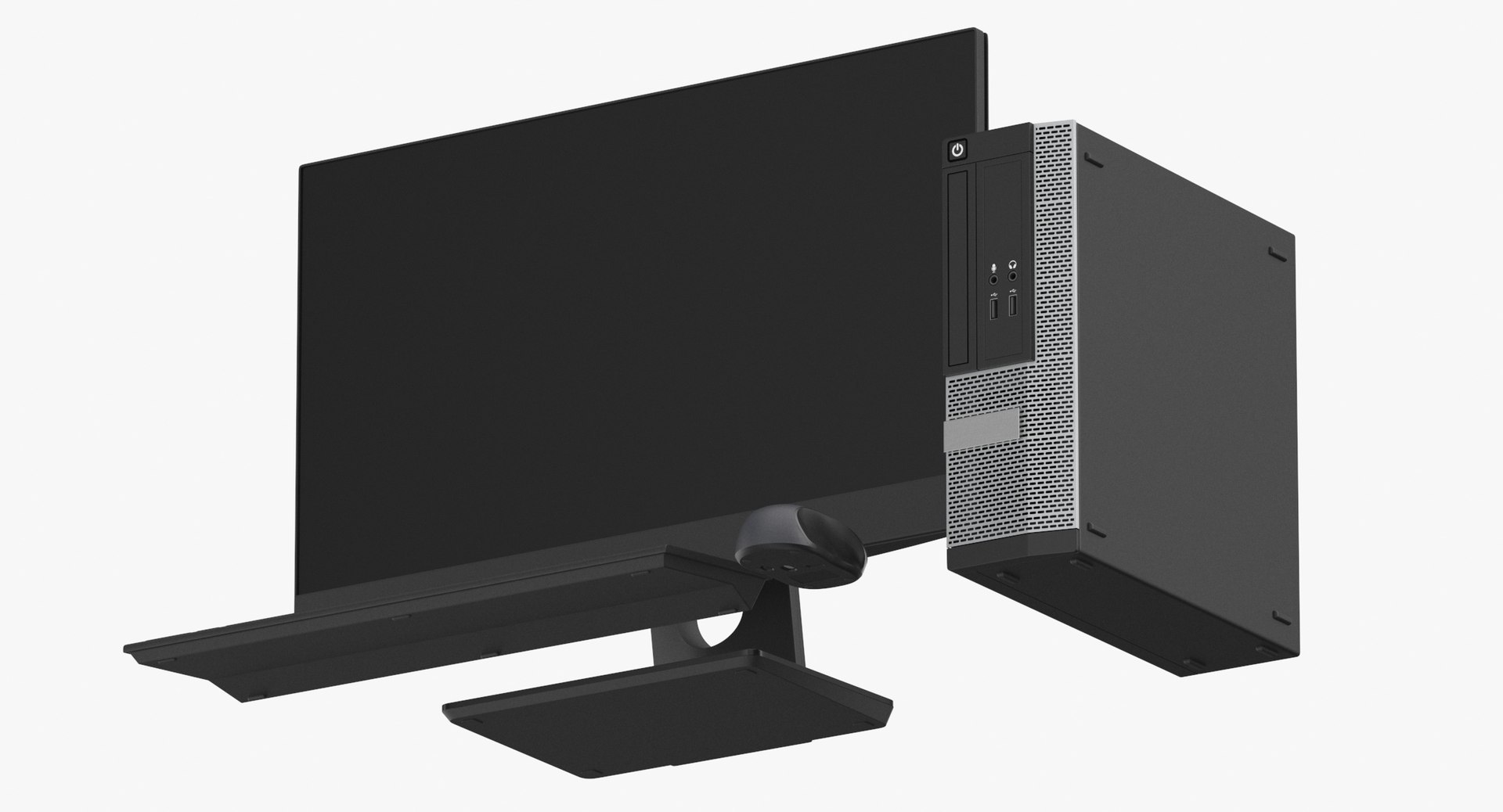 3D Computer Desktop Type 02 Device And Box Clean And Generic Label ...