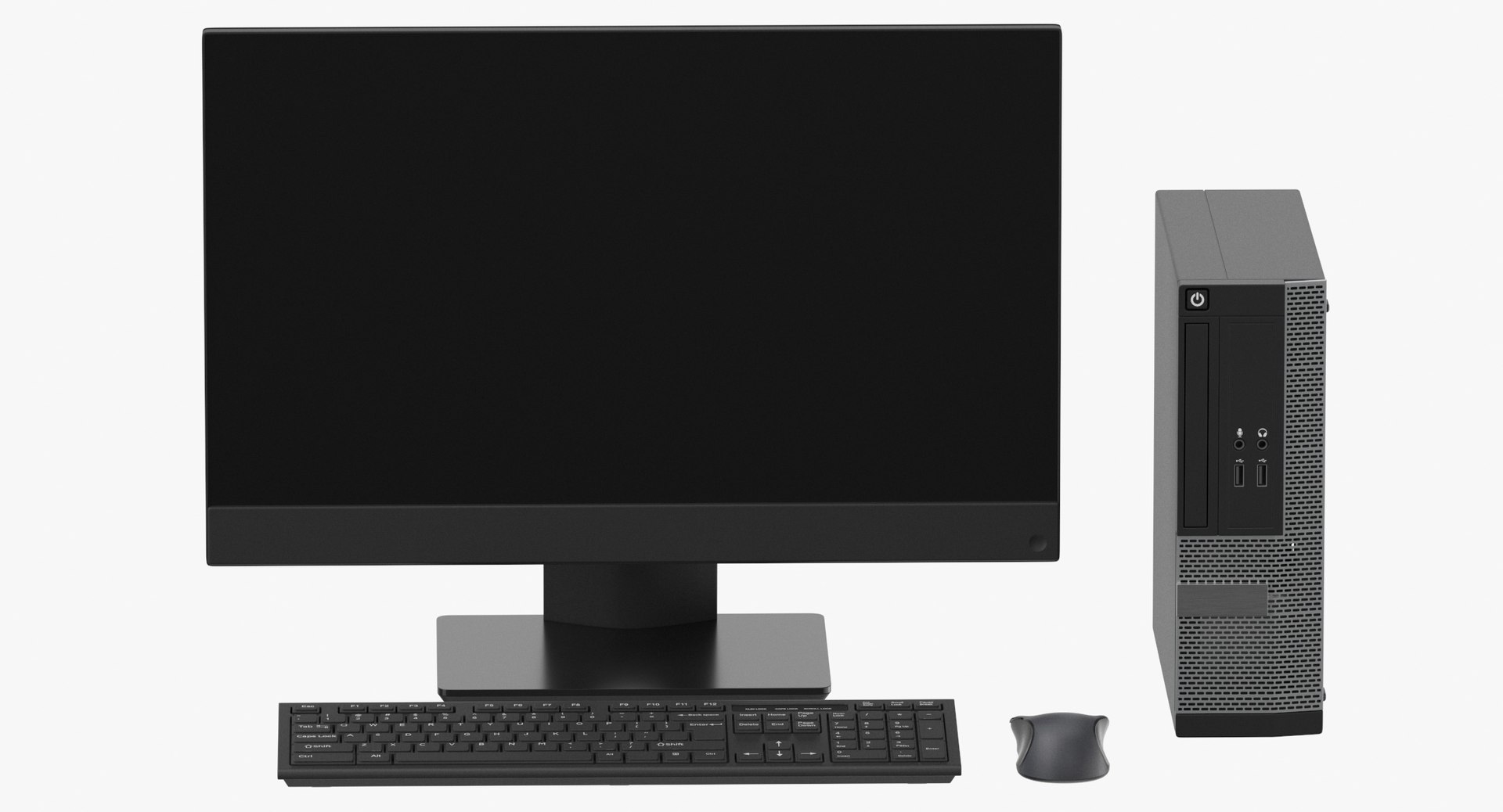 3D Computer Desktop Type 02 Device And Box Clean And Generic Label ...