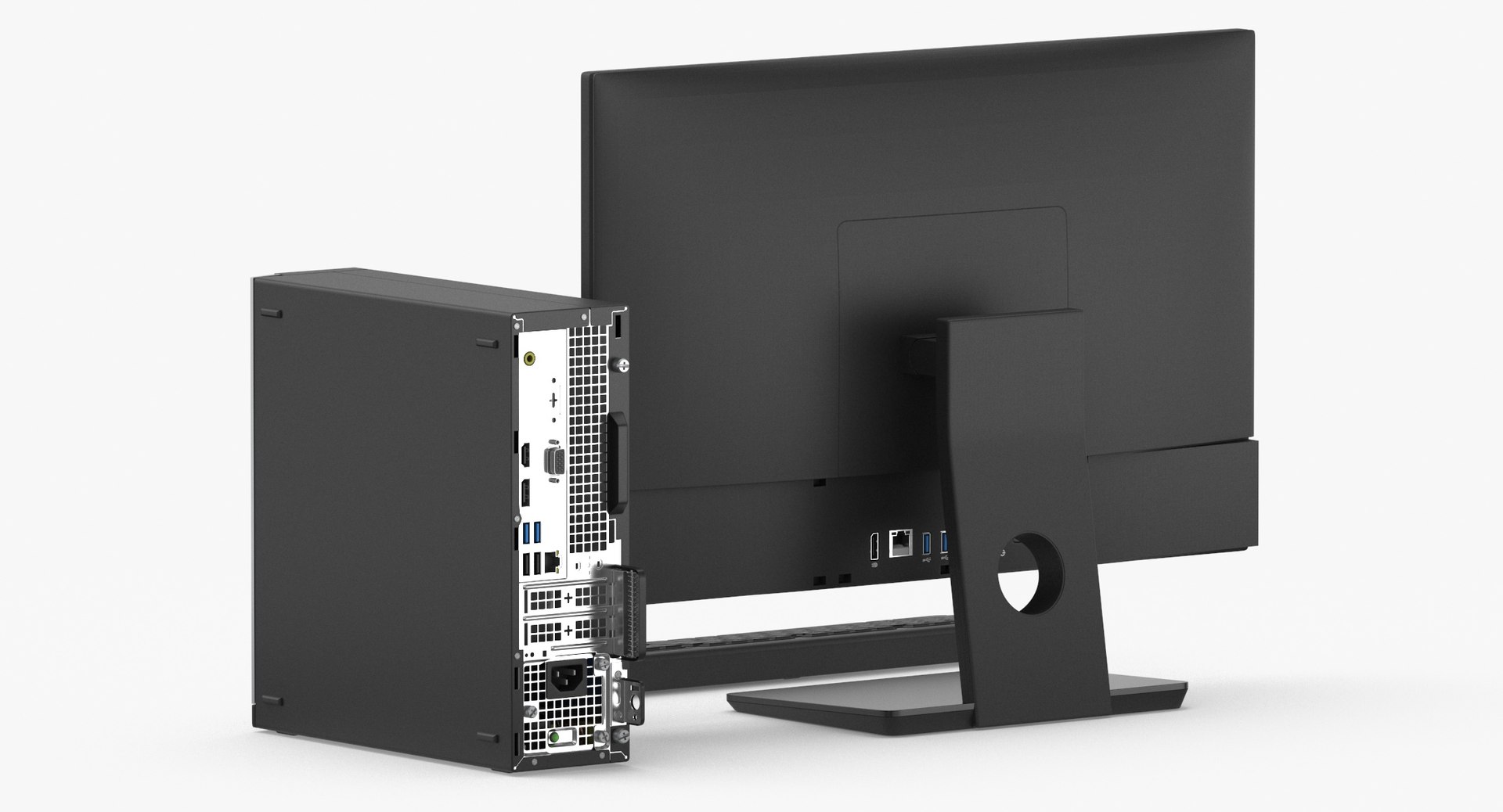 3D Computer Desktop Type 02 Device And Box Clean And Generic Label ...