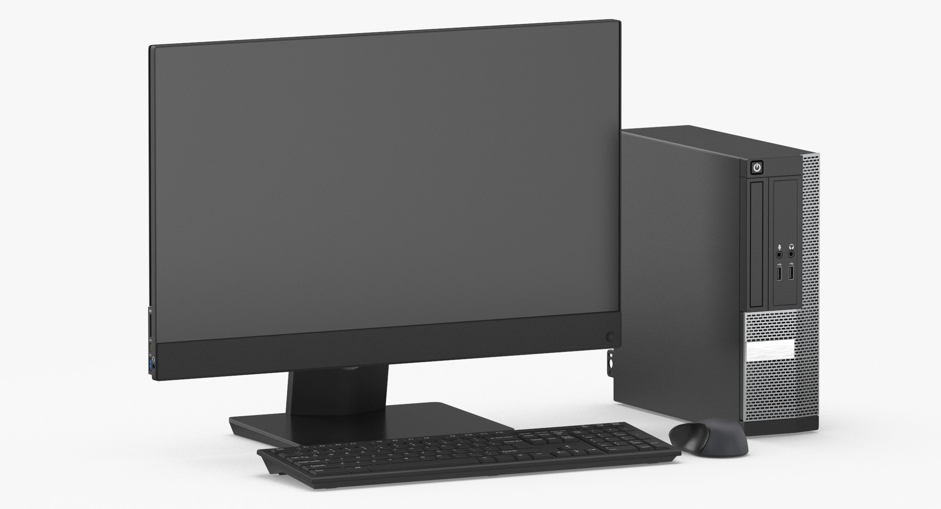 3D Computer Desktop Type 02 Device And Box Clean And Generic Label ...