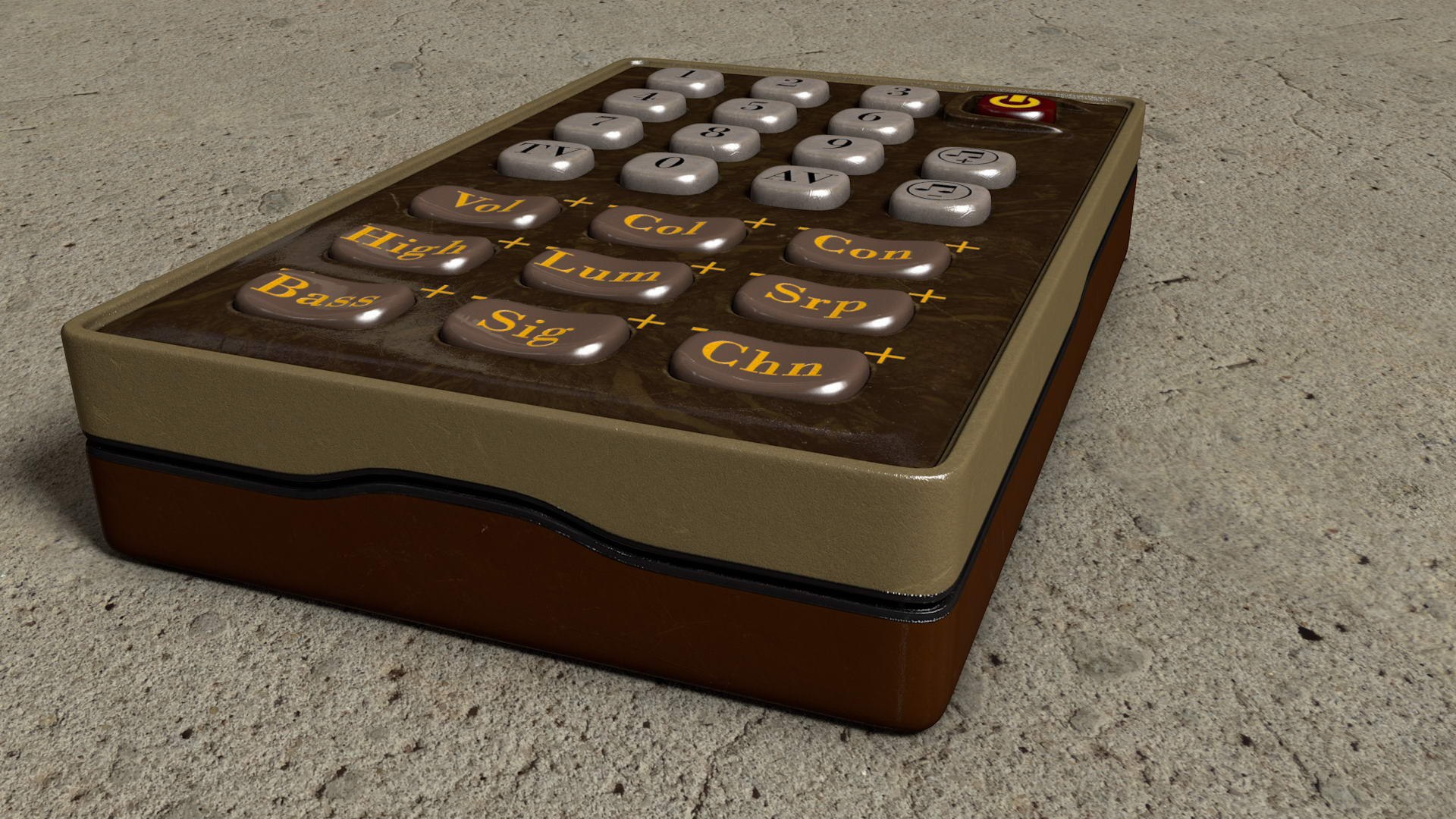 3D Vintage Tv Remote Control - TurboSquid 1217557