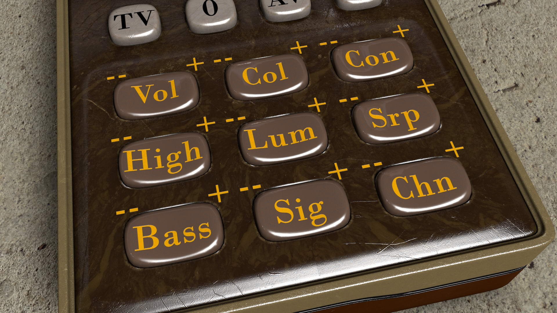 3D Vintage Tv Remote Control - TurboSquid 1217557