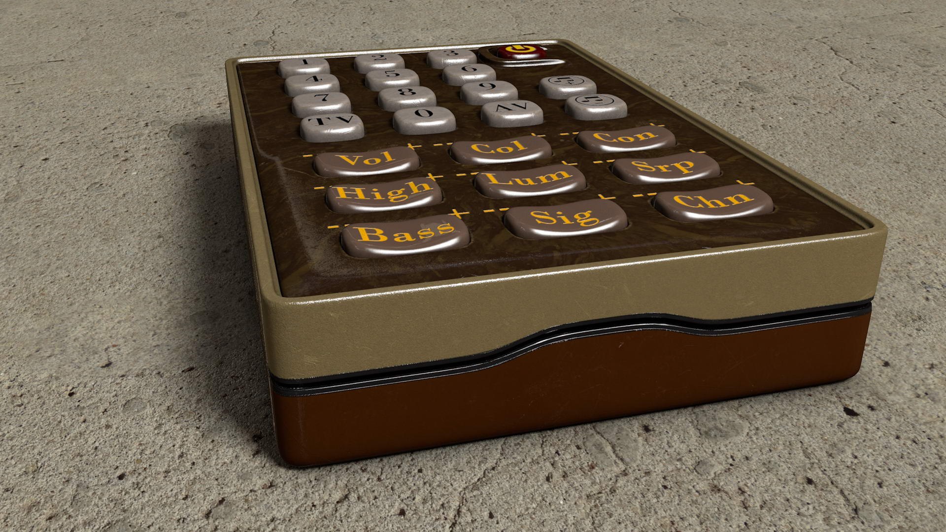 3D Vintage Tv Remote Control - TurboSquid 1217557